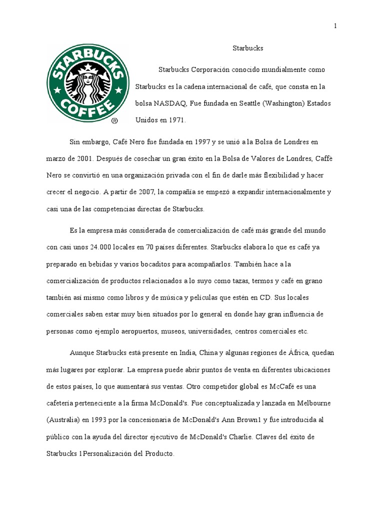 Starbucks | PDF | Starbucks | café
