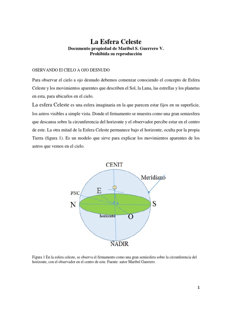 Comprendiendo la Esfera Celeste y sus Conceptos Básicos | PDF | Cielo ...