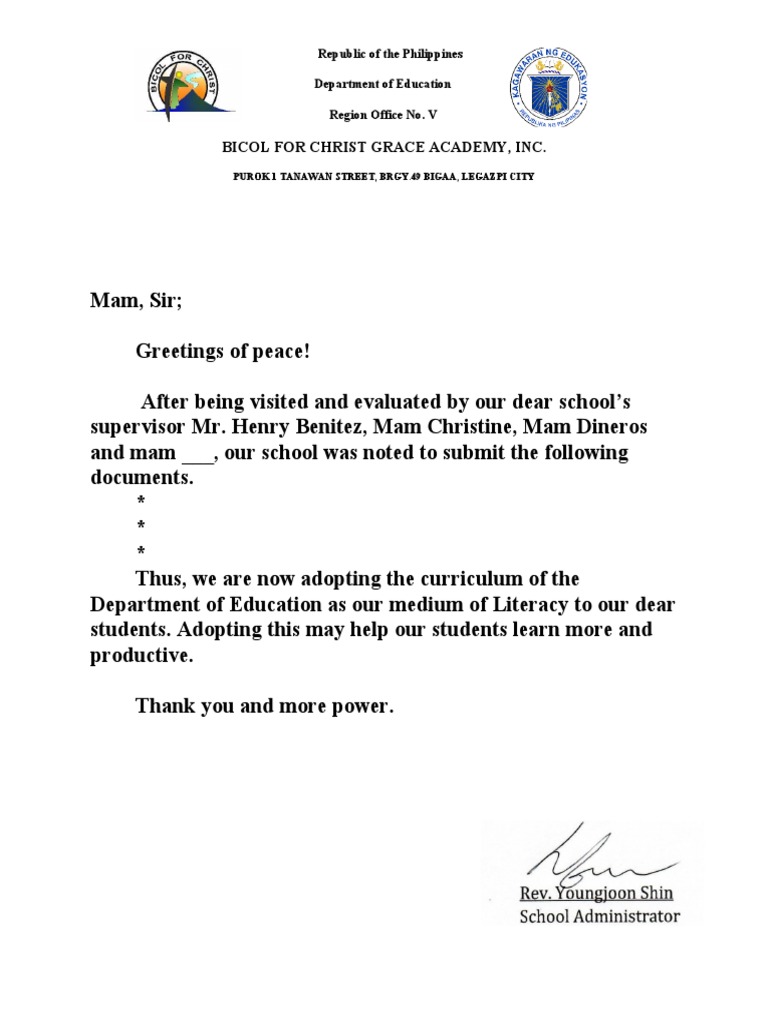 Descriptive Letter | PDF