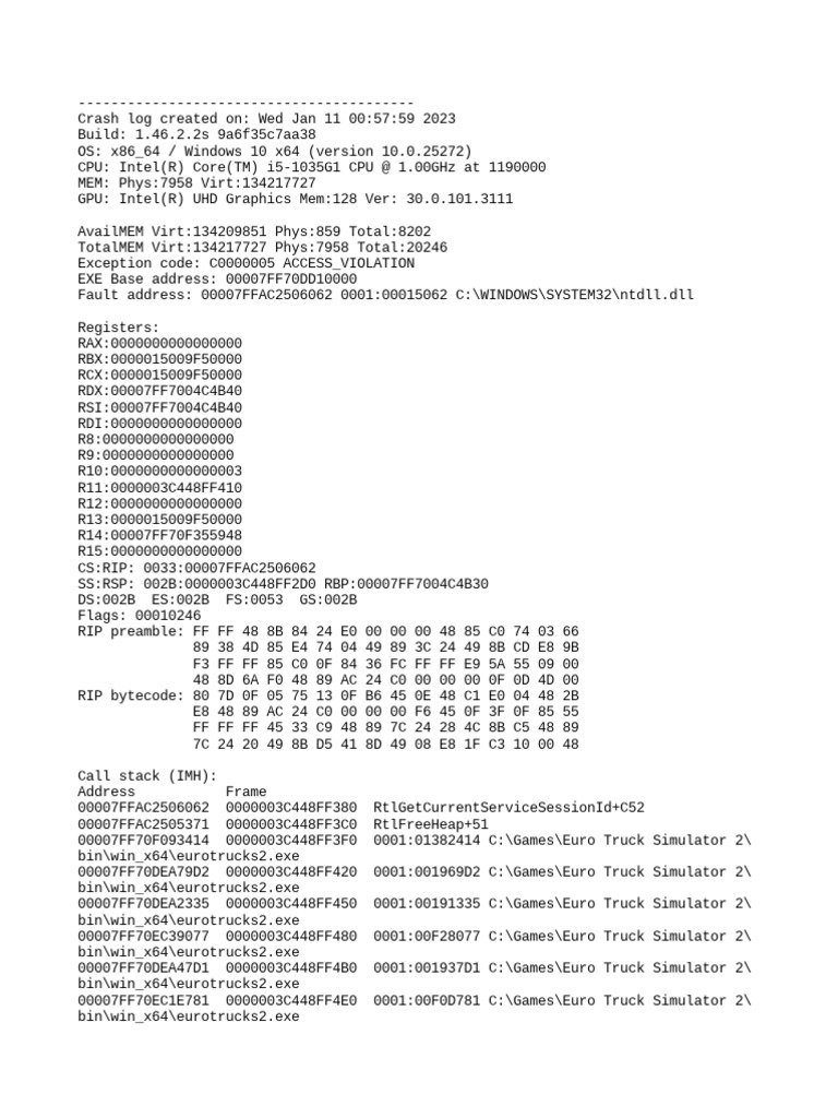Game Crash | PDF | System Software | Software Engineering
