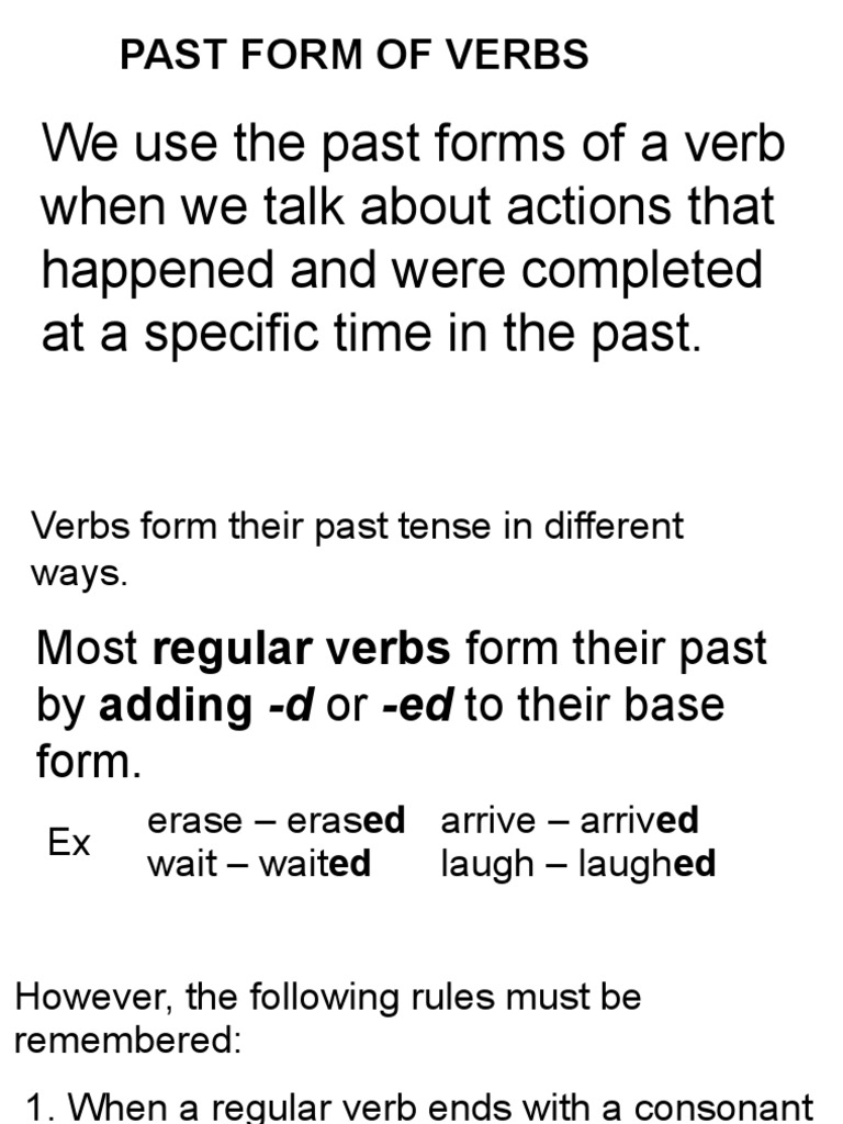 Verb Past PDF
