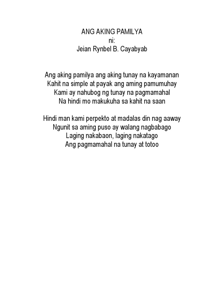 Ang Aking Pamilya | PDF