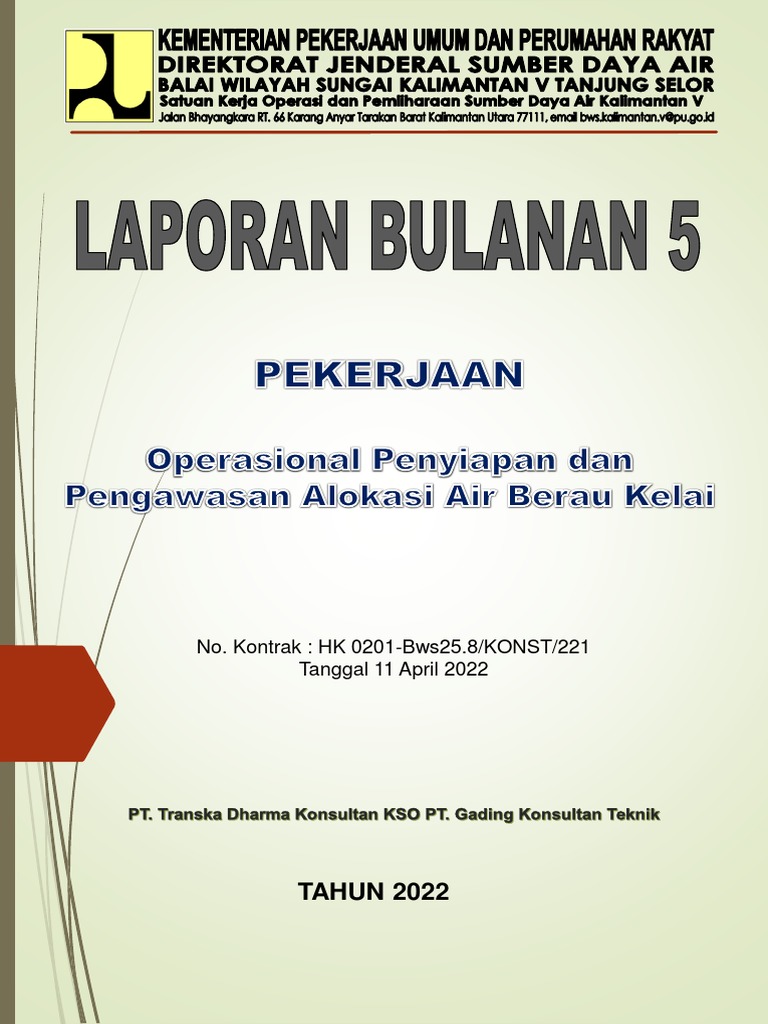 Cover Laporan Bulan 5 Dan Sekat | PDF