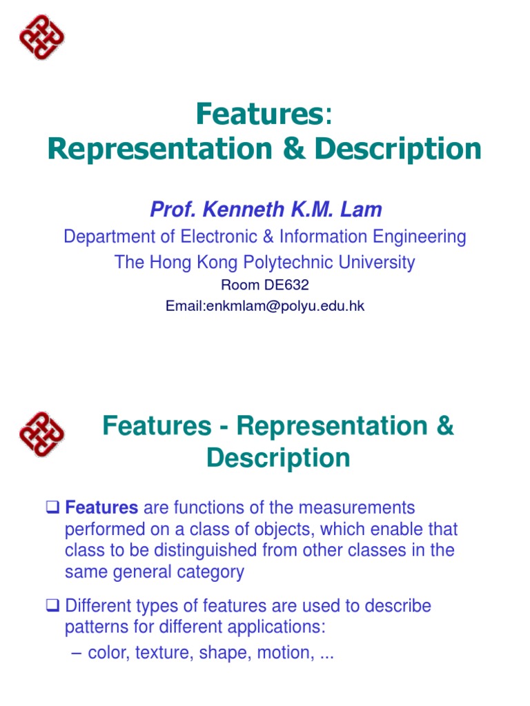 Features Representation | PDF | Algorithms | Signal Processing
