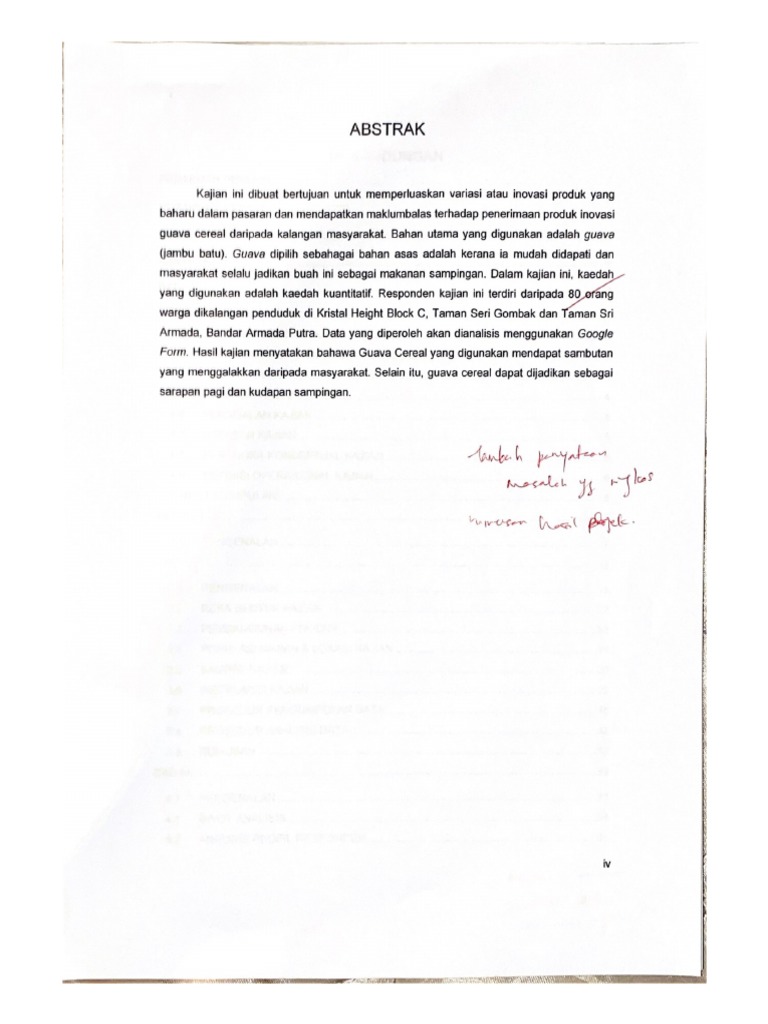 Contoh Abstrak Pta | PDF