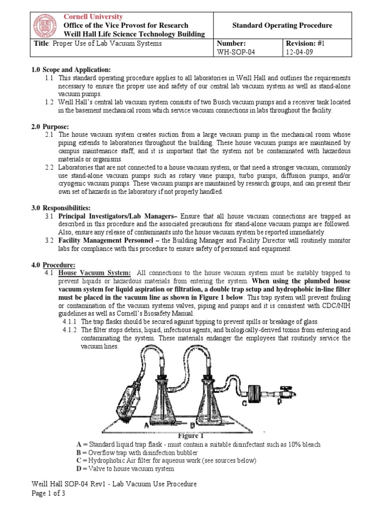 Proper Management of Vacuum Systems in Research Laboratories ...