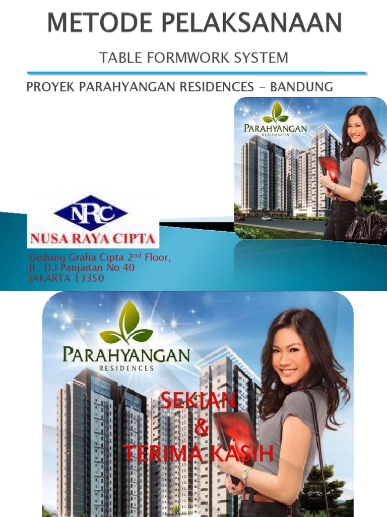 Metode Pelaksanaan Table Formwork System Pares | PDF