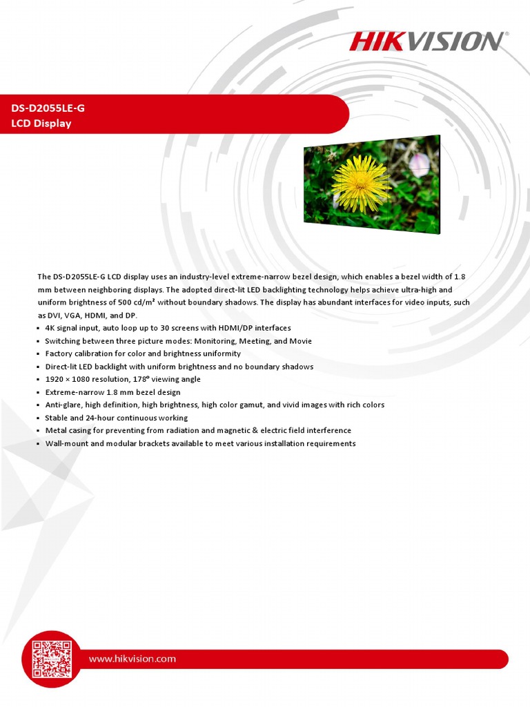 Datasheet+of+DS D2055LE G++LCD+Display 20201231 | PDF | Hdmi | Display ...