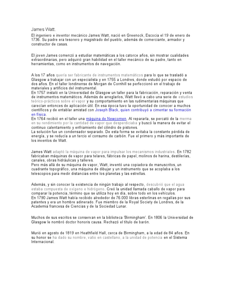 James Watt | PDF | James Watt | John Stuart Mill