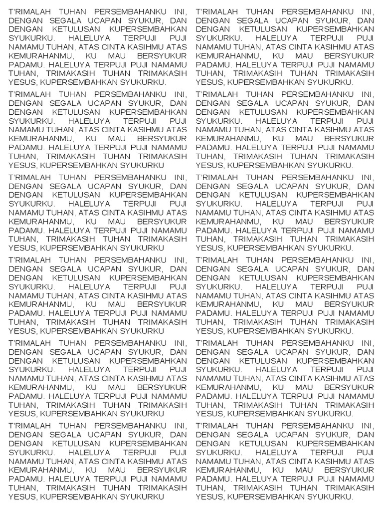 Trimalah Tuhan | PDF