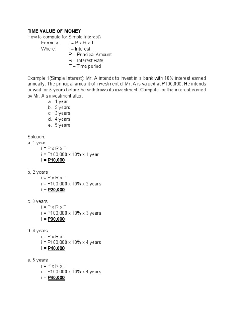 Time Value of Money | PDF | Present Value | Interest