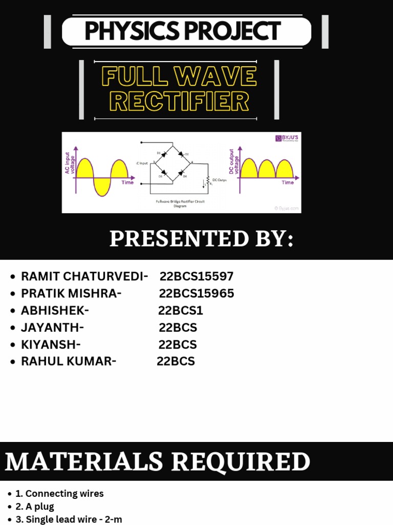 Physics Project | PDF | Rectifier | Diode