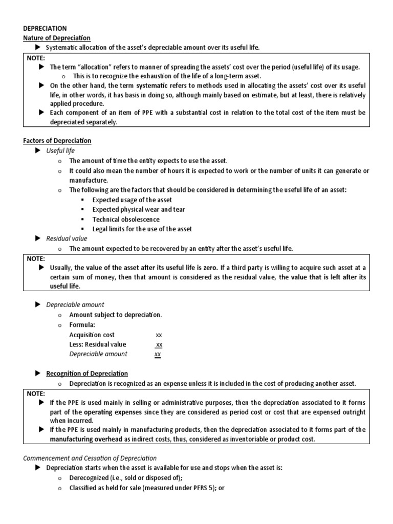 DEPRECIATION | PDF | Depreciation | Fair Value