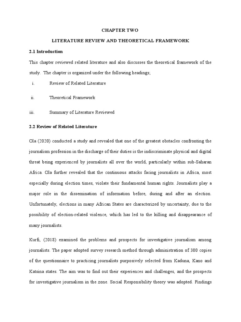 Faith Isa'Ac Chapter Two and Threeedited | PDF | Focus Group | Journalism