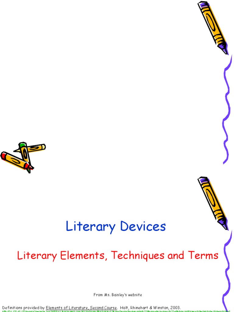 Overview of Literary Devices and Elements | PDF | Narration | Plot ...