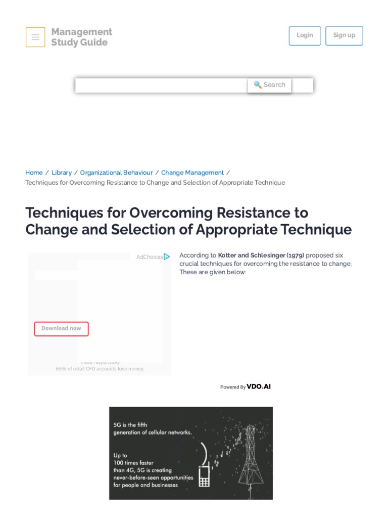 Techniques for Overcoming Resistance to Change | PDF | Change Management | Negotiation