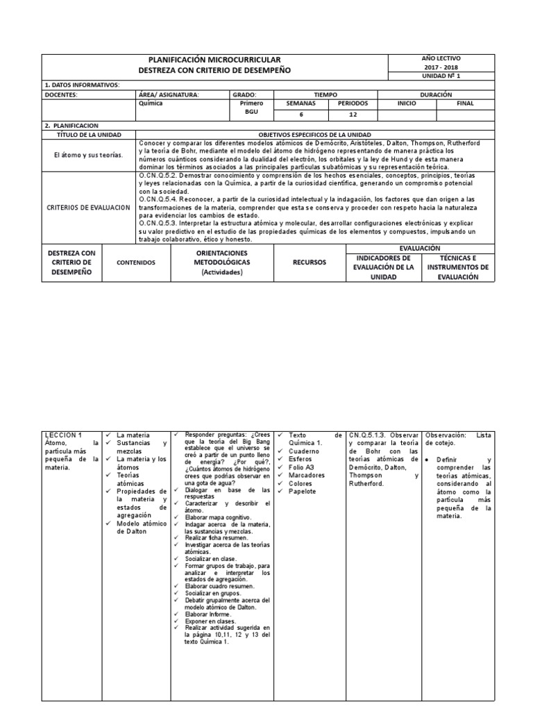 Unidad 1 Quimica 1 Pdf Química Importar
