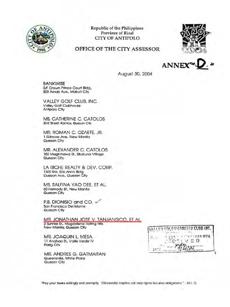 LRC Case No. 04-3282 (Assessor) | PDF