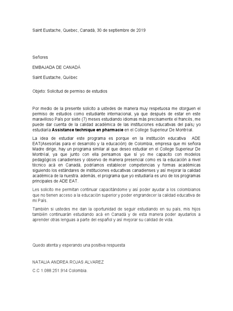 Carta de Intencion | PDF | Canadá