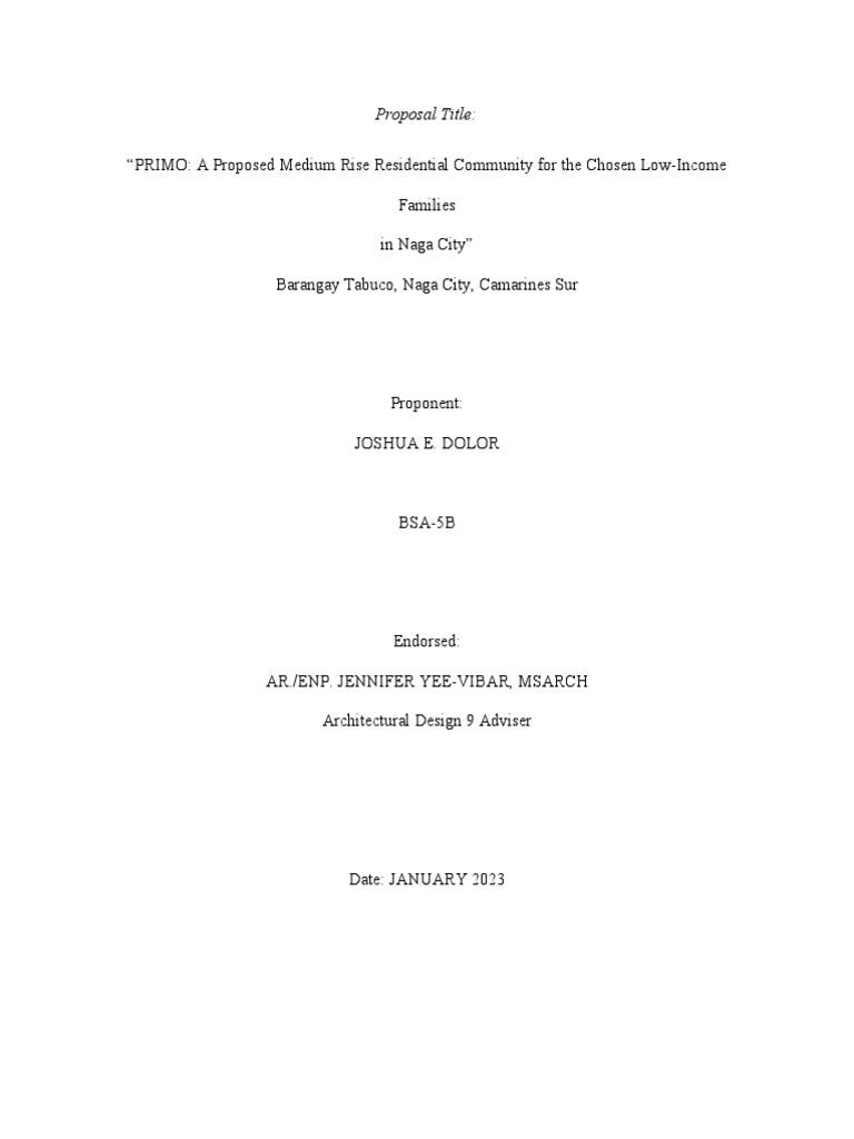 Thesis Draft 1 | PDF | City | Poverty