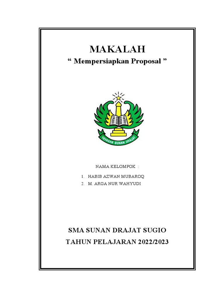 Panduan Mempersiapkan Proposal Kegiatan | PDF