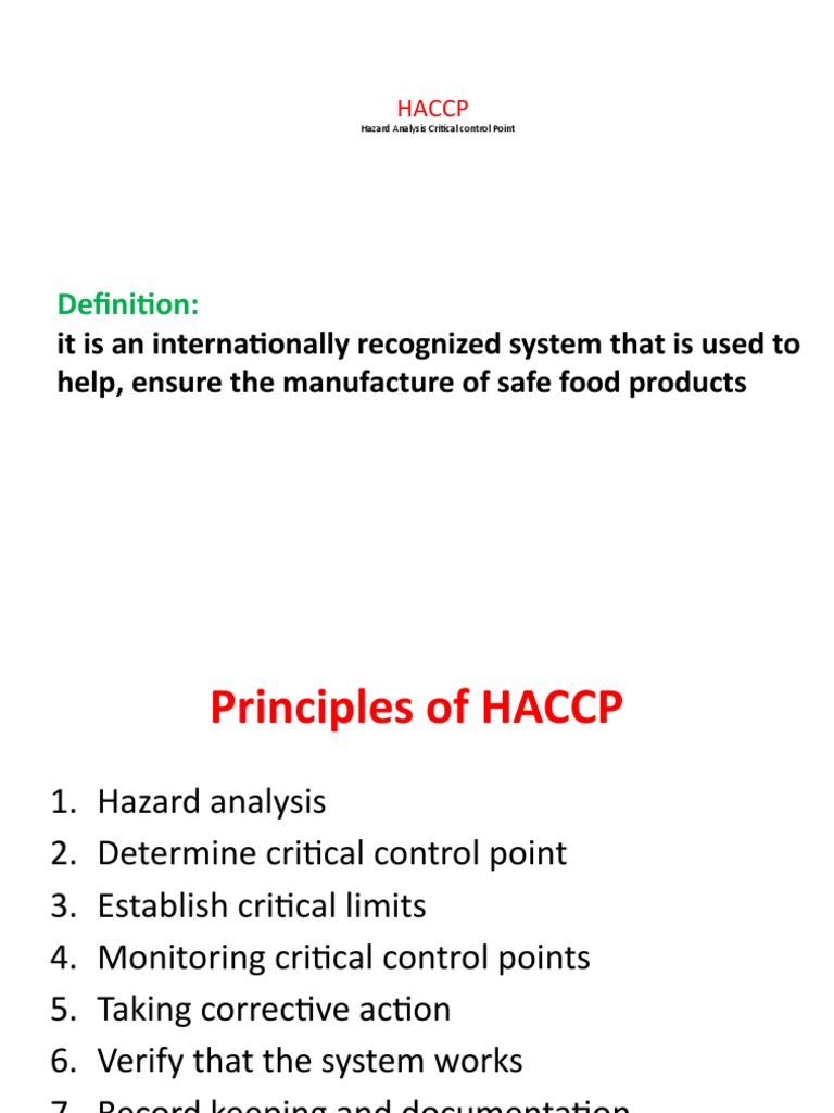HACCP | PDF | Hazard Analysis And Critical Control Points | Verification And Validation