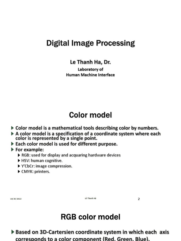 Digital Image Processing - Color Image Processing | PDF | Color | Rgb Color Model