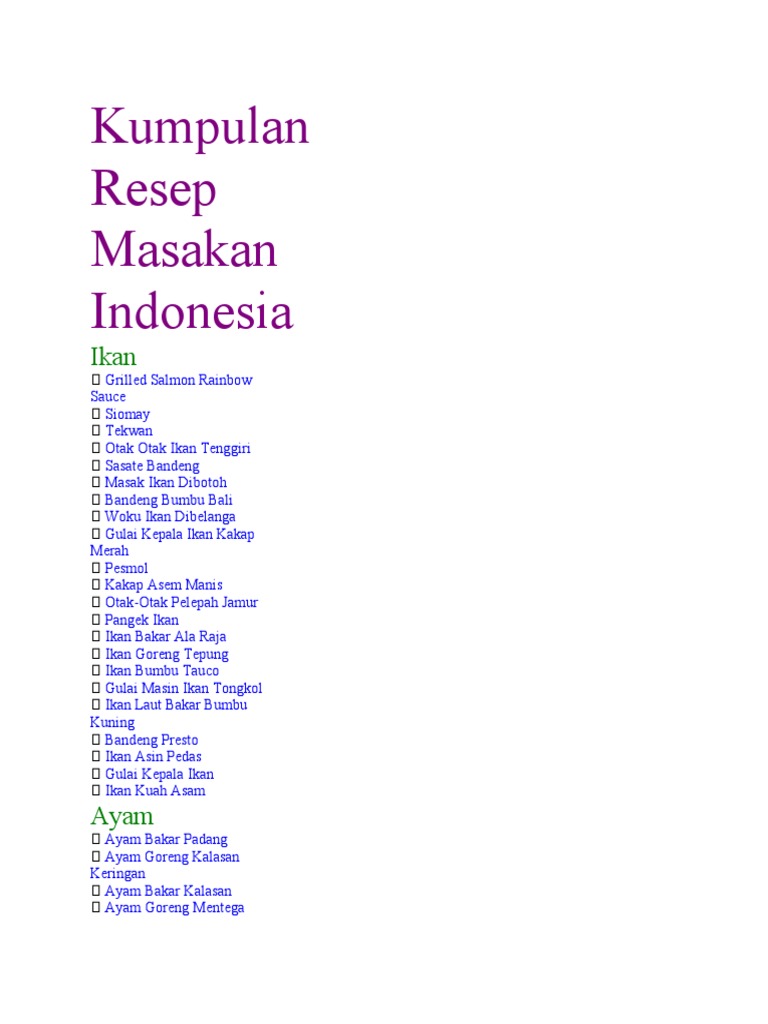 Kumpulan Resep 2 | PDF