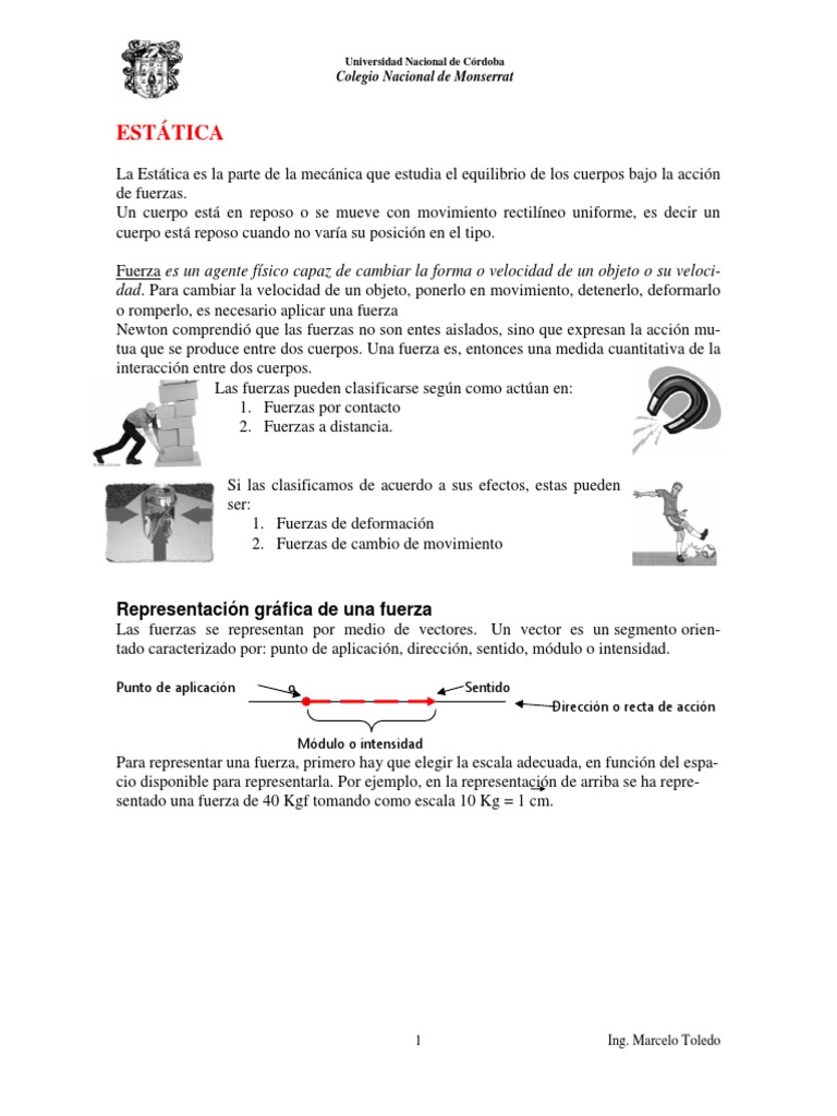 Teorico Estatica 2020 | PDF | Fuerza | Triángulo