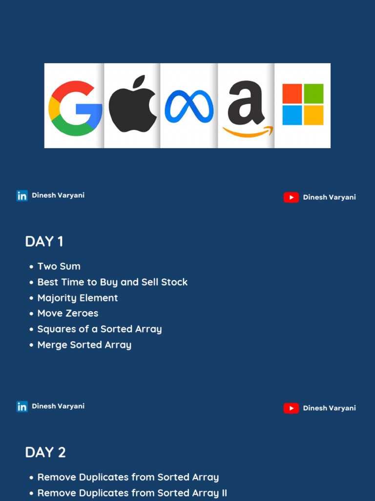 100 Days To Faang | PDF | String (Computer Science) | Matrix (Mathematics)