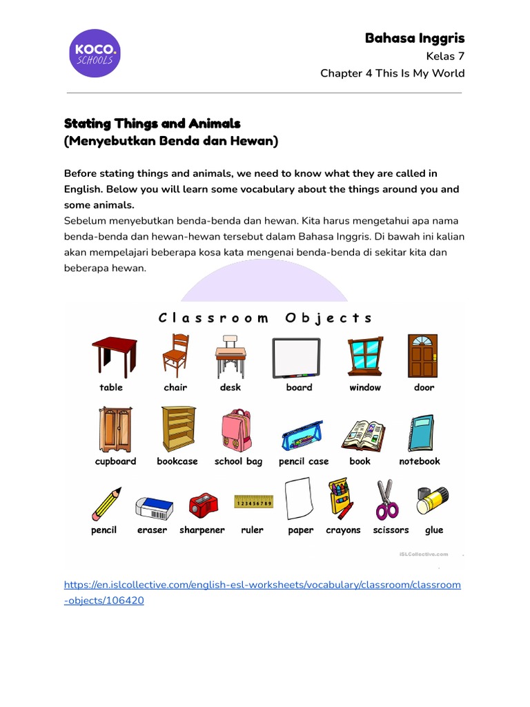 Revision Note - Bahasa Inggris Kelas 7 - This Is My World | PDF | Seni ...