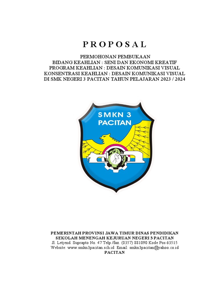 Proposal Pembukaan Jurusan DKV SMK 3 Pacitan | PDF