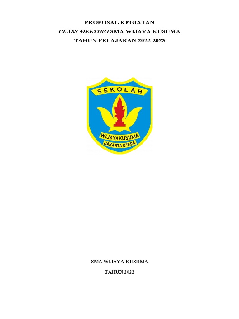 Proposal Kegiatan Class Meeting Osis | PDF