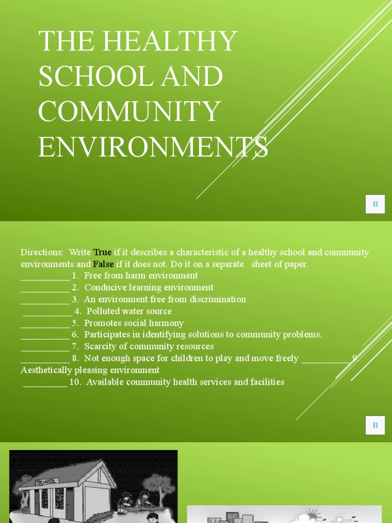 HEALTH 6 Q2 The Healthy School and Community Environments | PDF