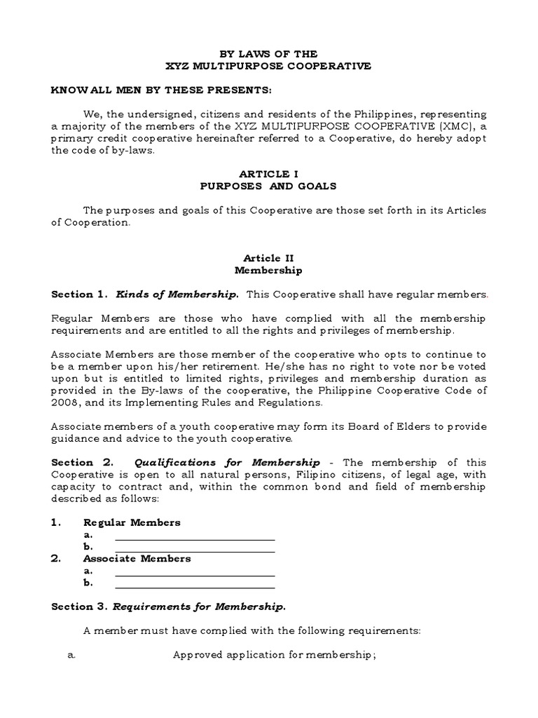 By Laws - Sample-1 | PDF