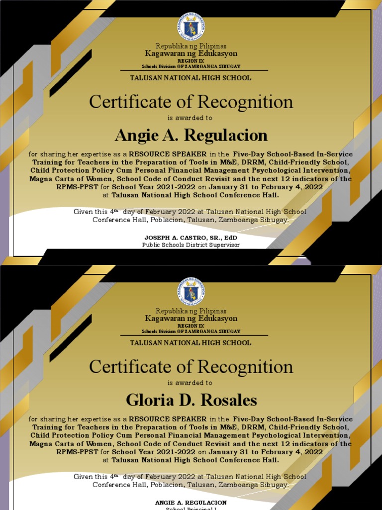 Certificate For Midyear Inset 2022 | Download Free PDF | Social ...