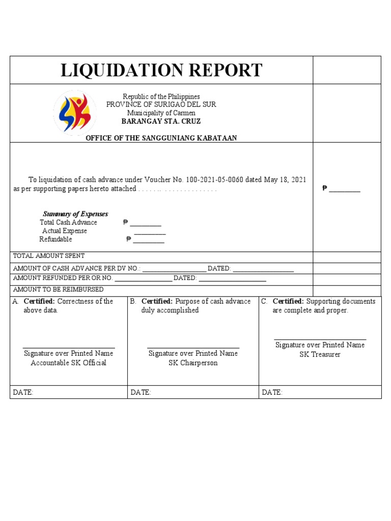 LIQUIDATION REPORT SK | PDF