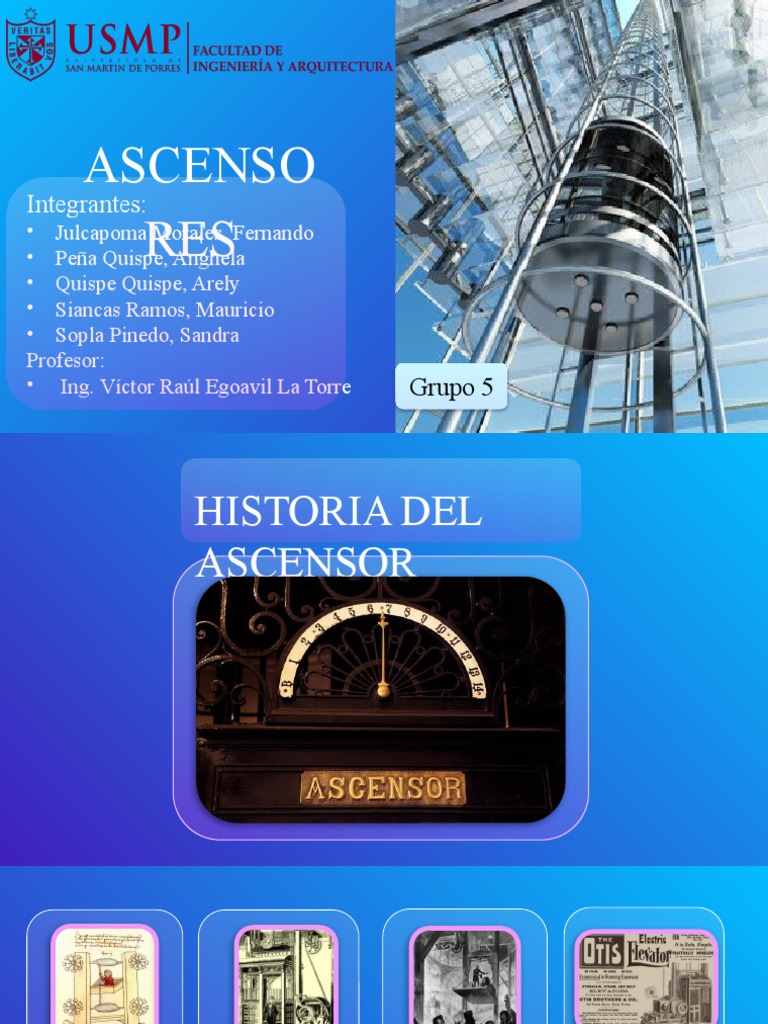 Ascensores - Ie Grupo 5 | PDF | Ascensor | Ingeniero civil