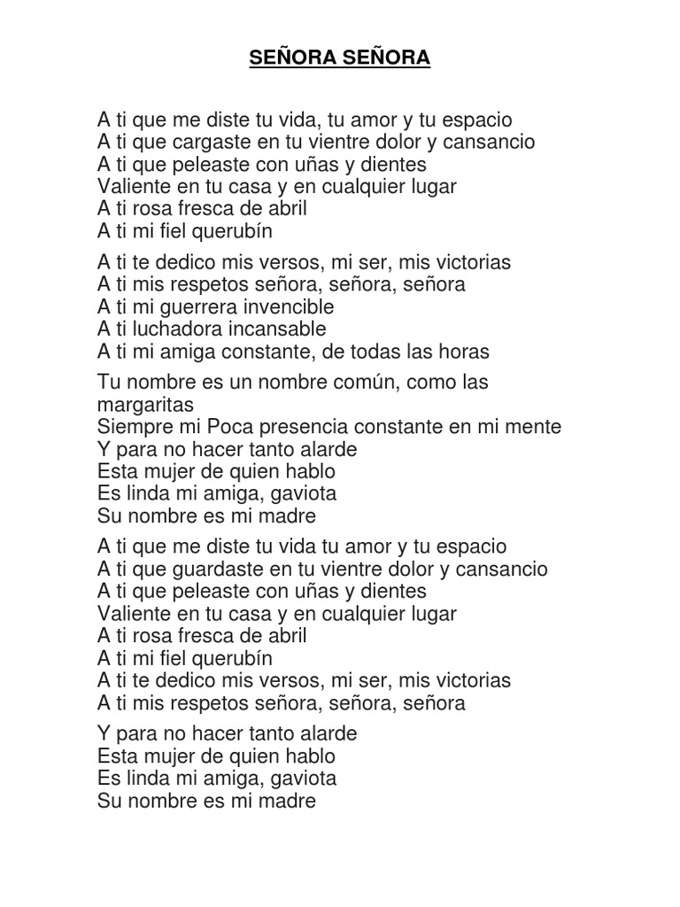 Señora Señora | PDF