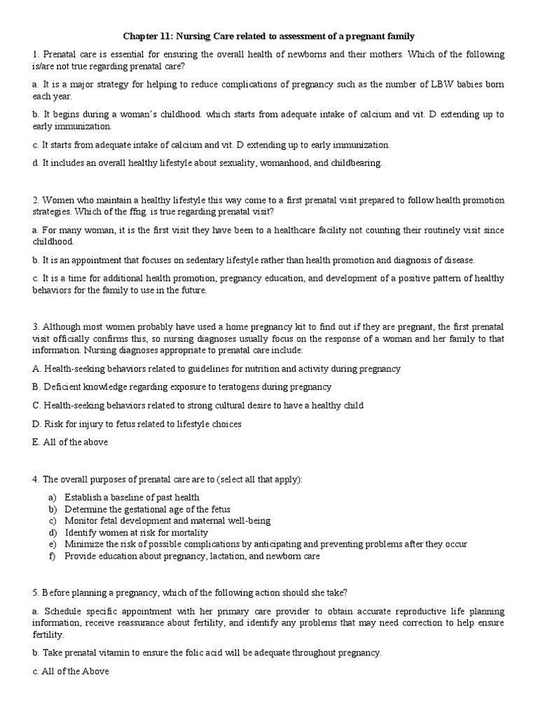 Providing Holistic Prenatal Care: A Comprehensive Review of Assessment, Education, and Support ...