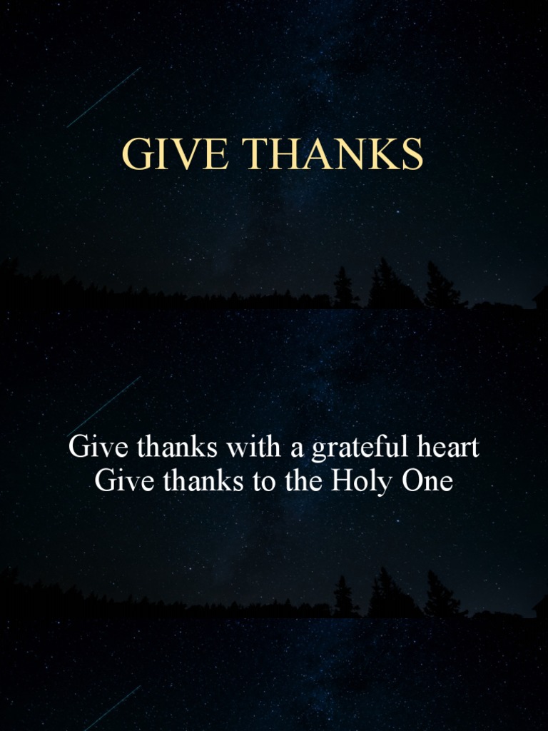 Give Thanks | PDF