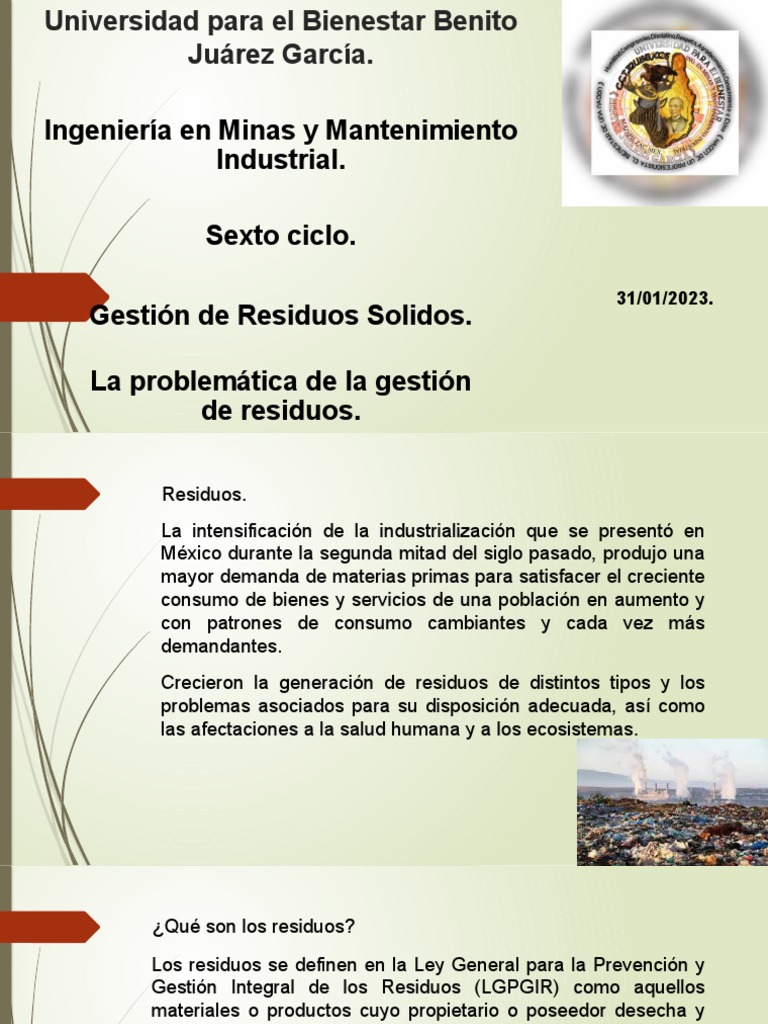 Presentación 1 Problematica | PDF | Residuos | Contaminación