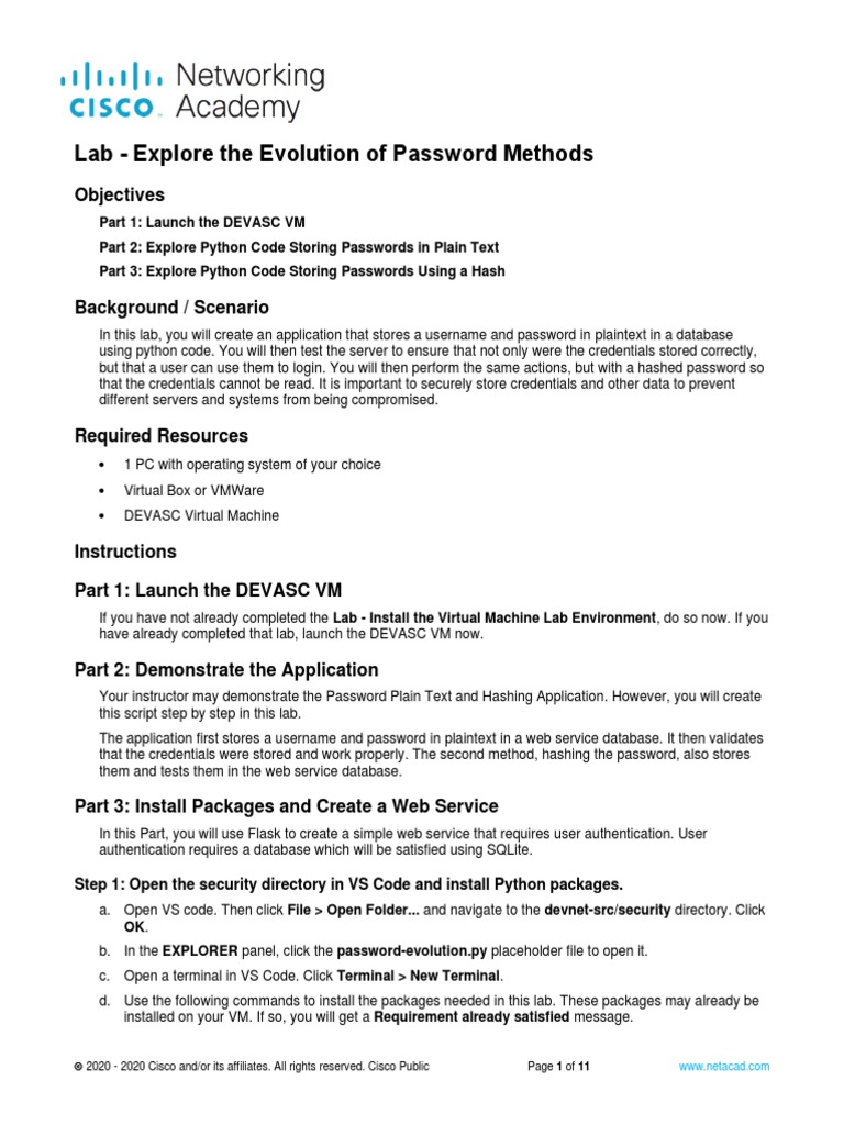 6.5.10 Lab - Explore The Evolution of Password Methods | PDF | Password ...