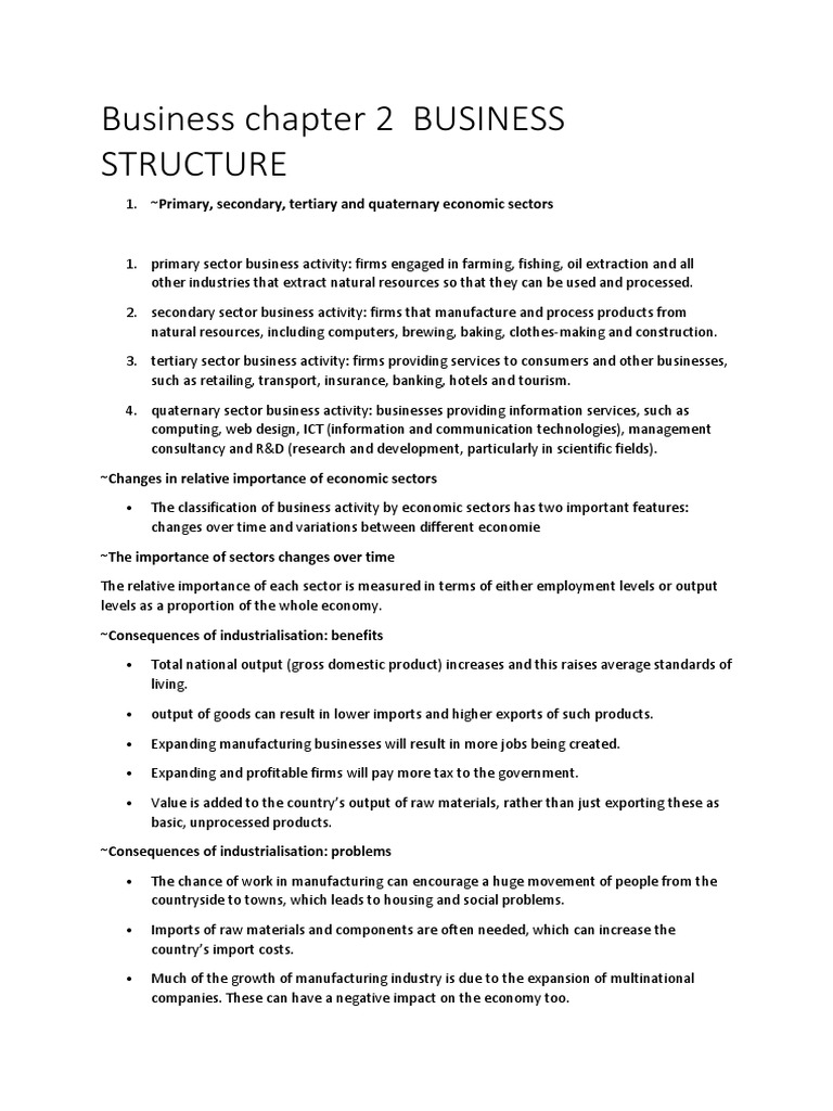 Business Chapter 2 BUSINESS STRUCTURE | PDF | Franchising | Economies