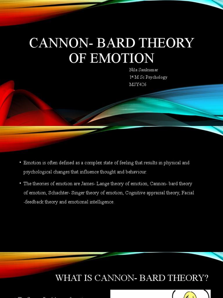 Cannon Bard Theory - Nila | PDF | Emotions | Neuropsychological Assessment