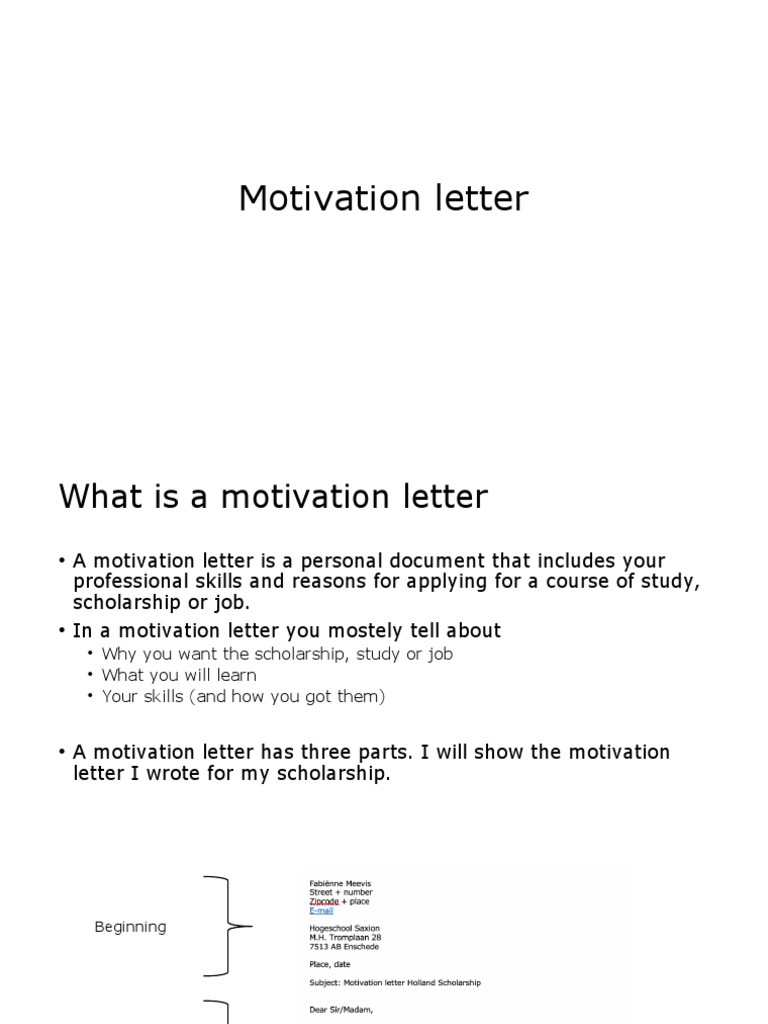 Lesson 4. Motivation Letter | PDF