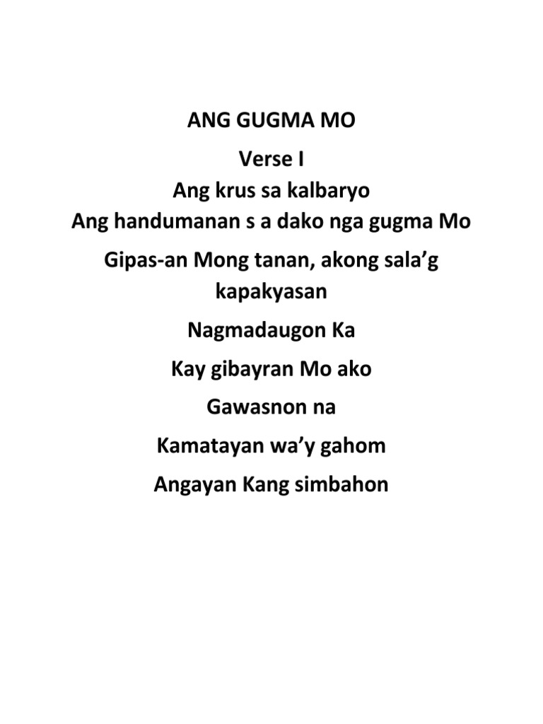 Ang Gugma Mo | PDF