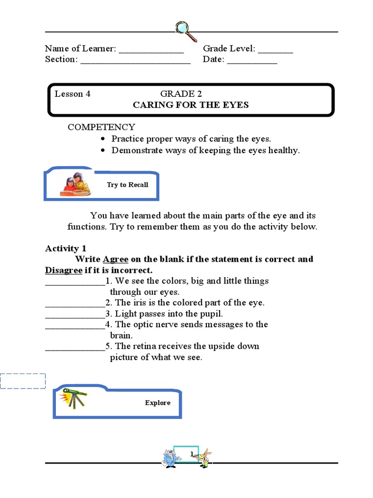 Caring For The Eyes | PDF | Eye | Sunglasses