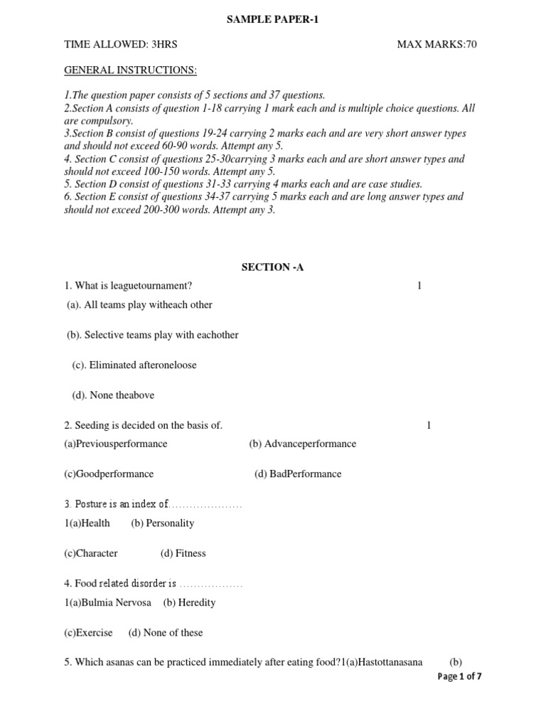 All Sample Paper | PDF | Paralympic Games | Force