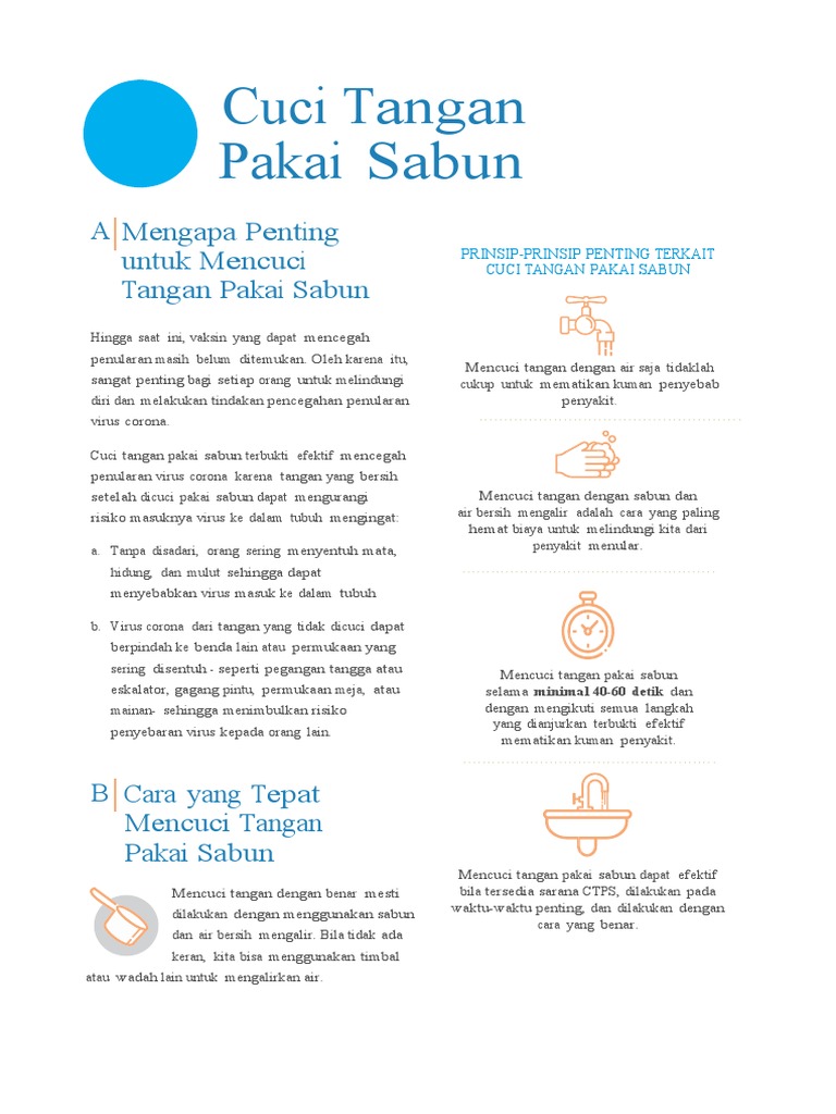 Panduan Cuci Tangan Pakai Sabun | PDF